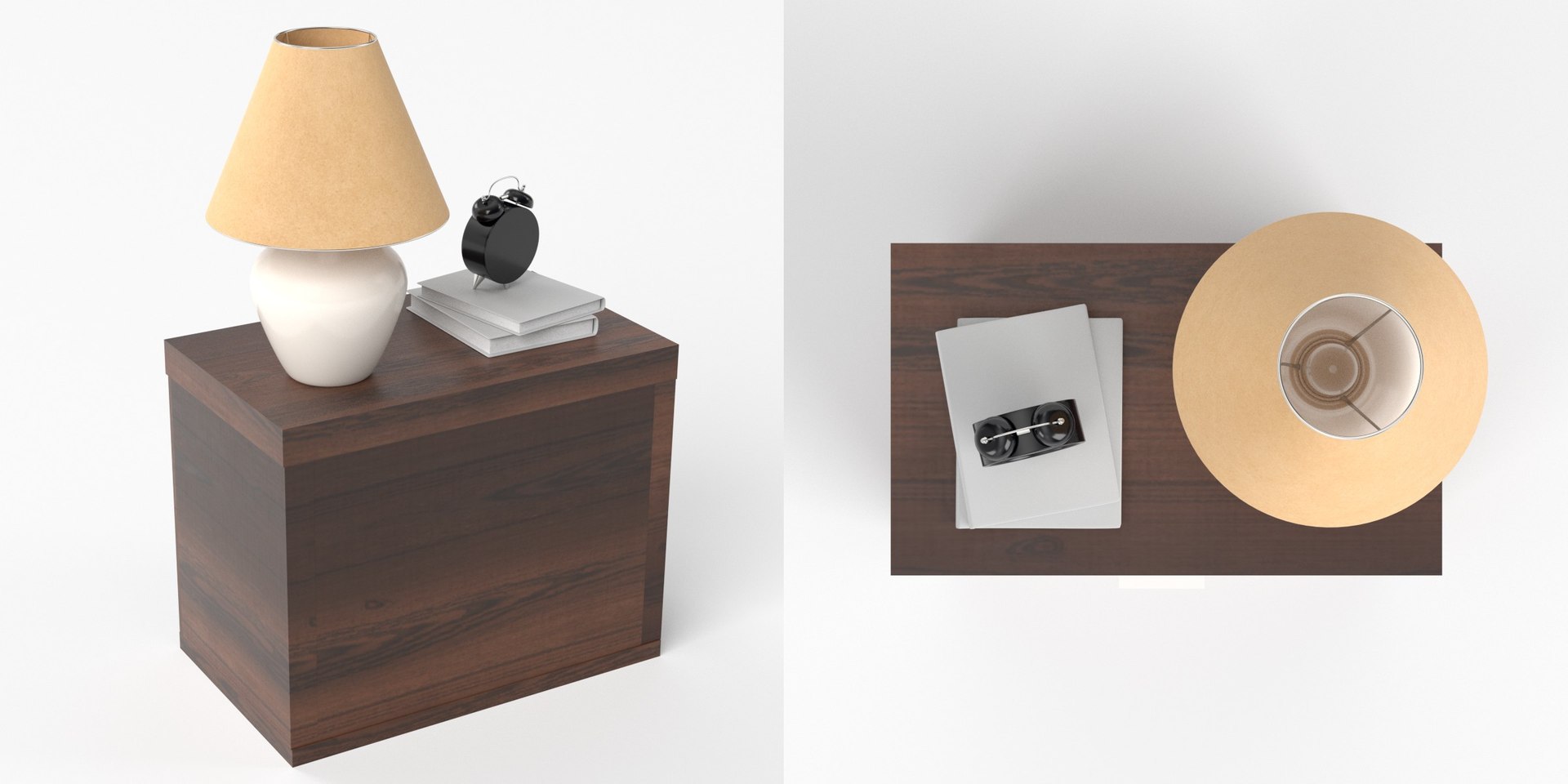 3d Model Bedside Table Set 1