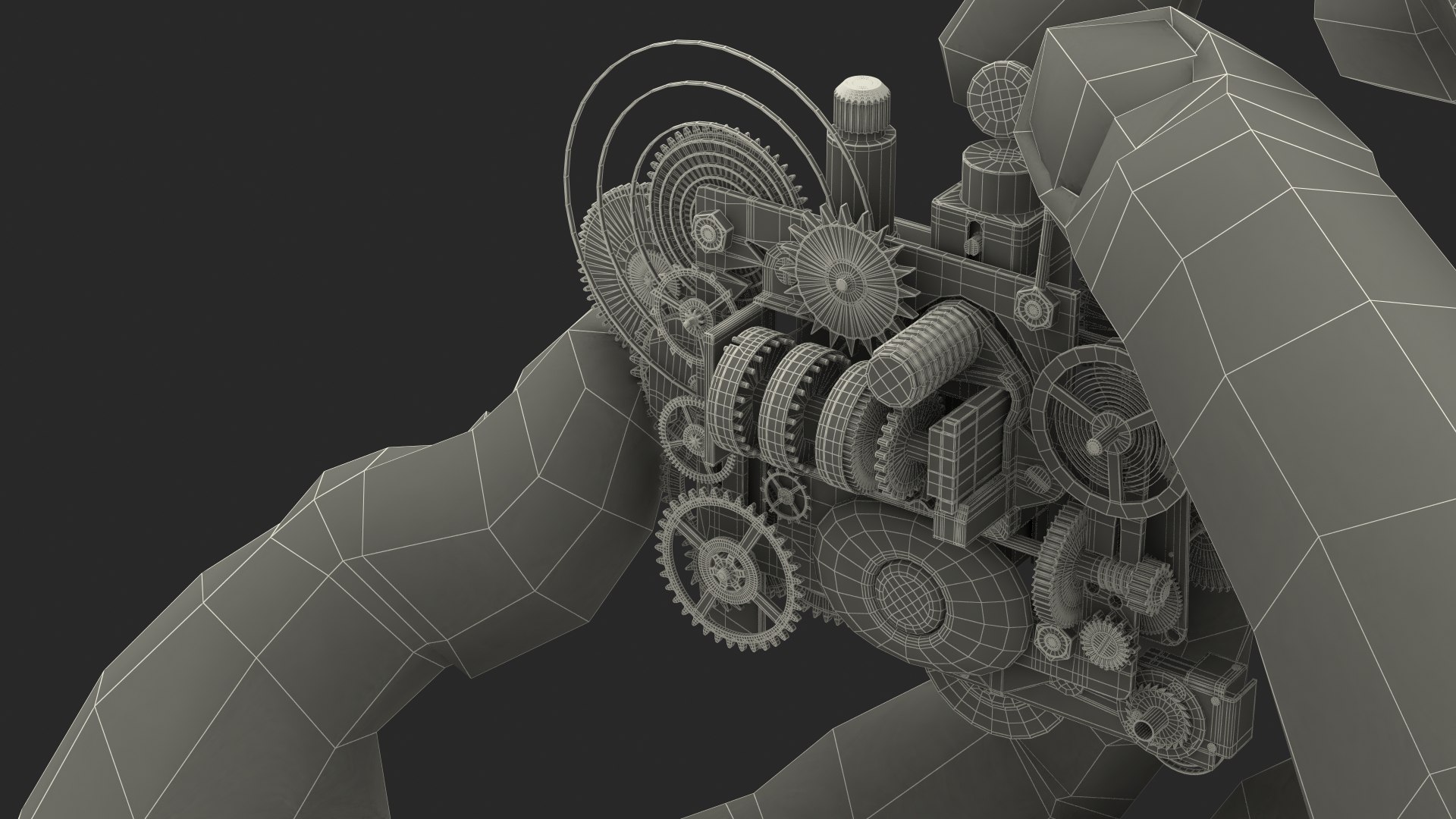 3D Man Repairing Mechanism with Optivisor Glass Binocular model ...