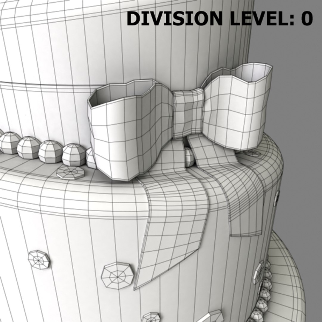3d Model Stylized Wedding Cake