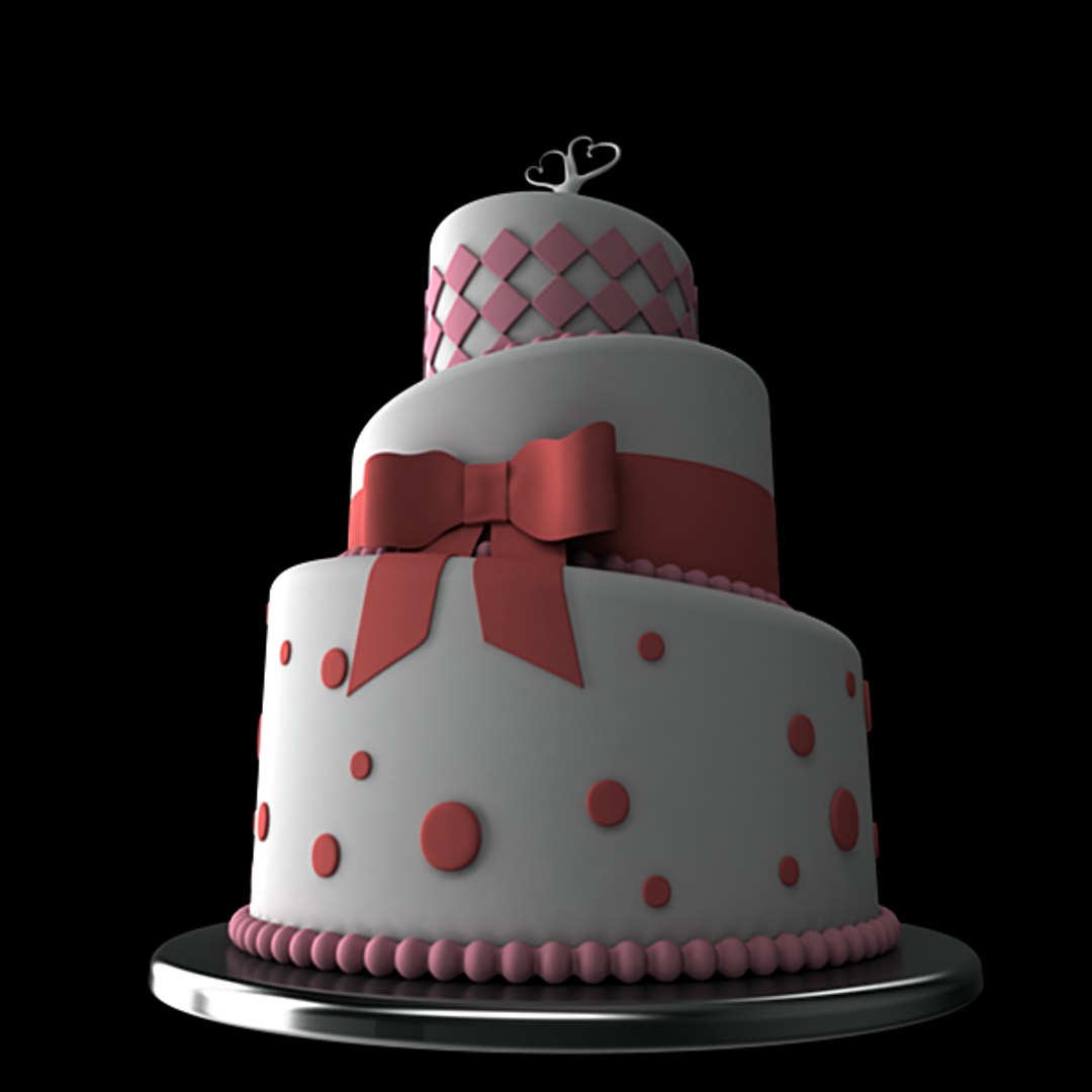 3d Model Stylized Wedding Cake
