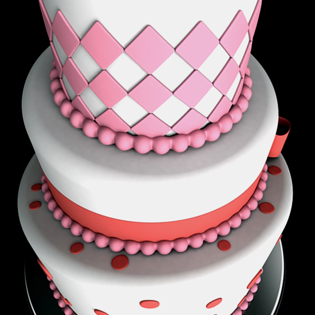3d Model Stylized Wedding Cake