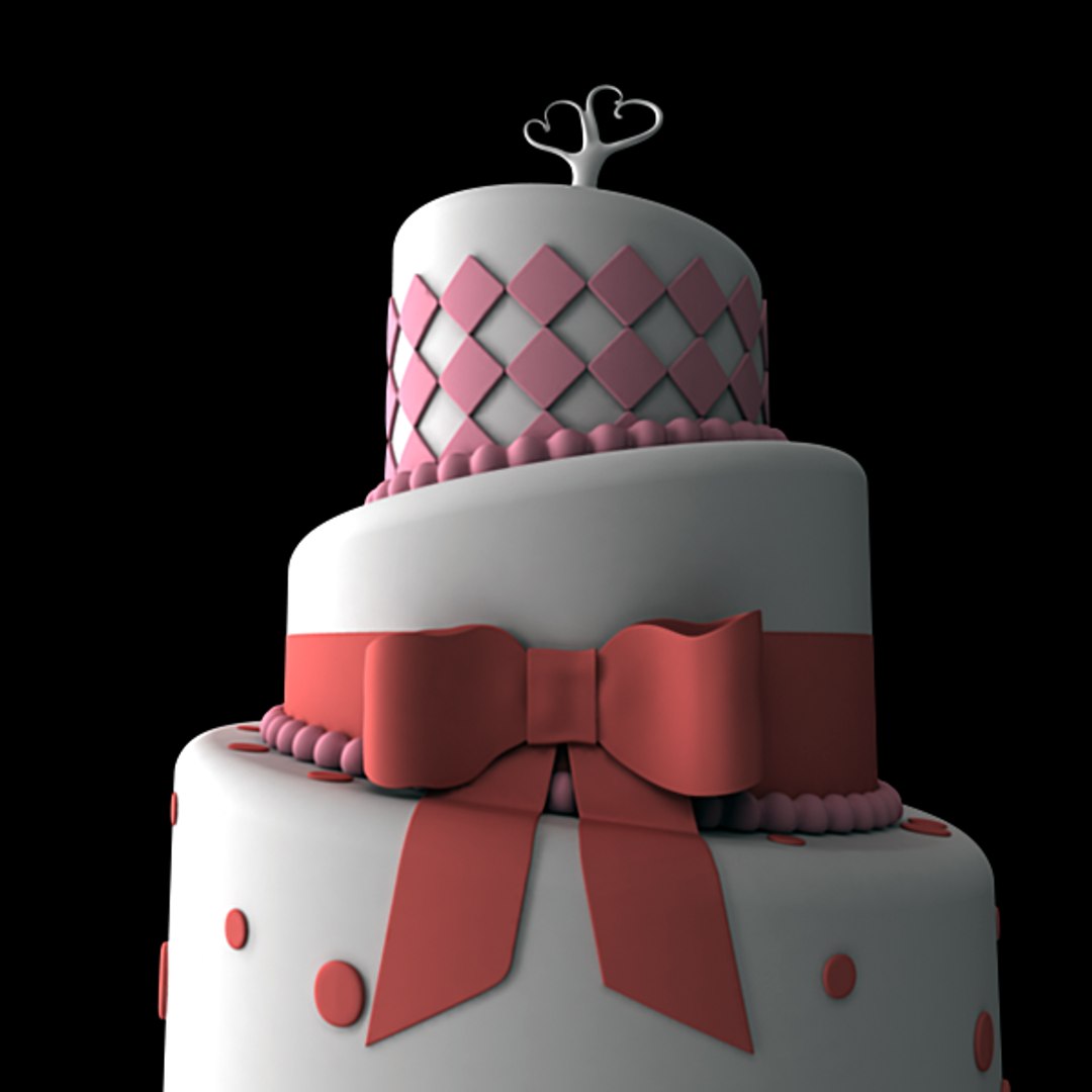 3d Model Stylized Wedding Cake