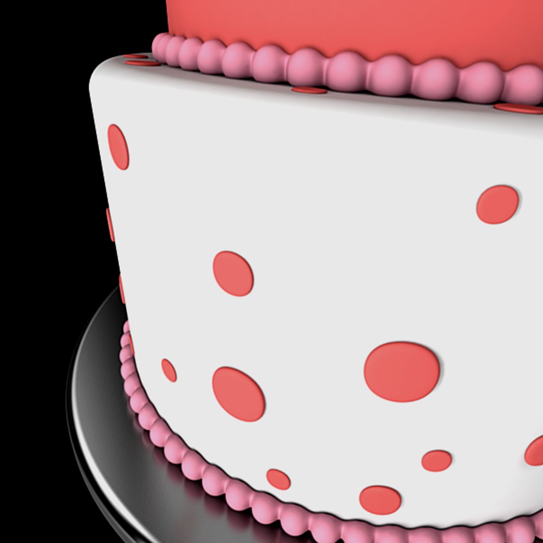 3d Model Stylized Wedding Cake
