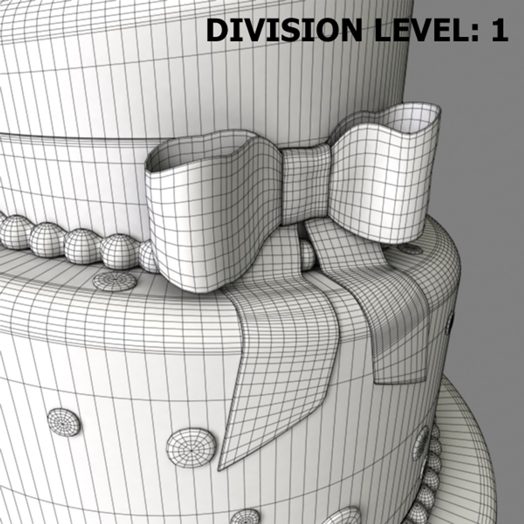 3d Model Stylized Wedding Cake