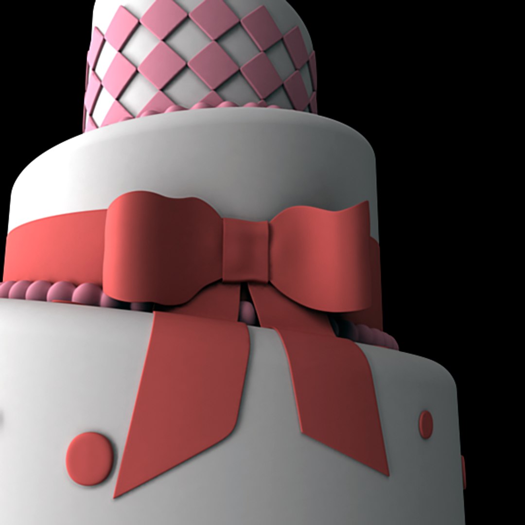 3d Model Stylized Wedding Cake