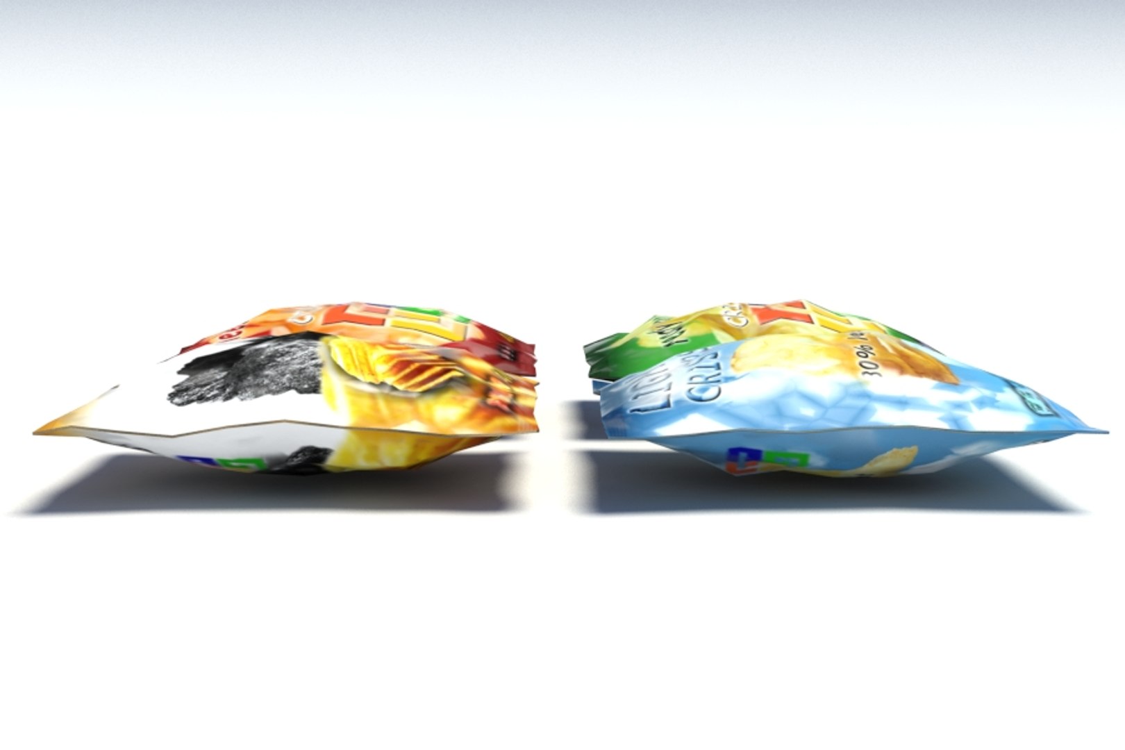 Free Crisp Packets 3d Model
