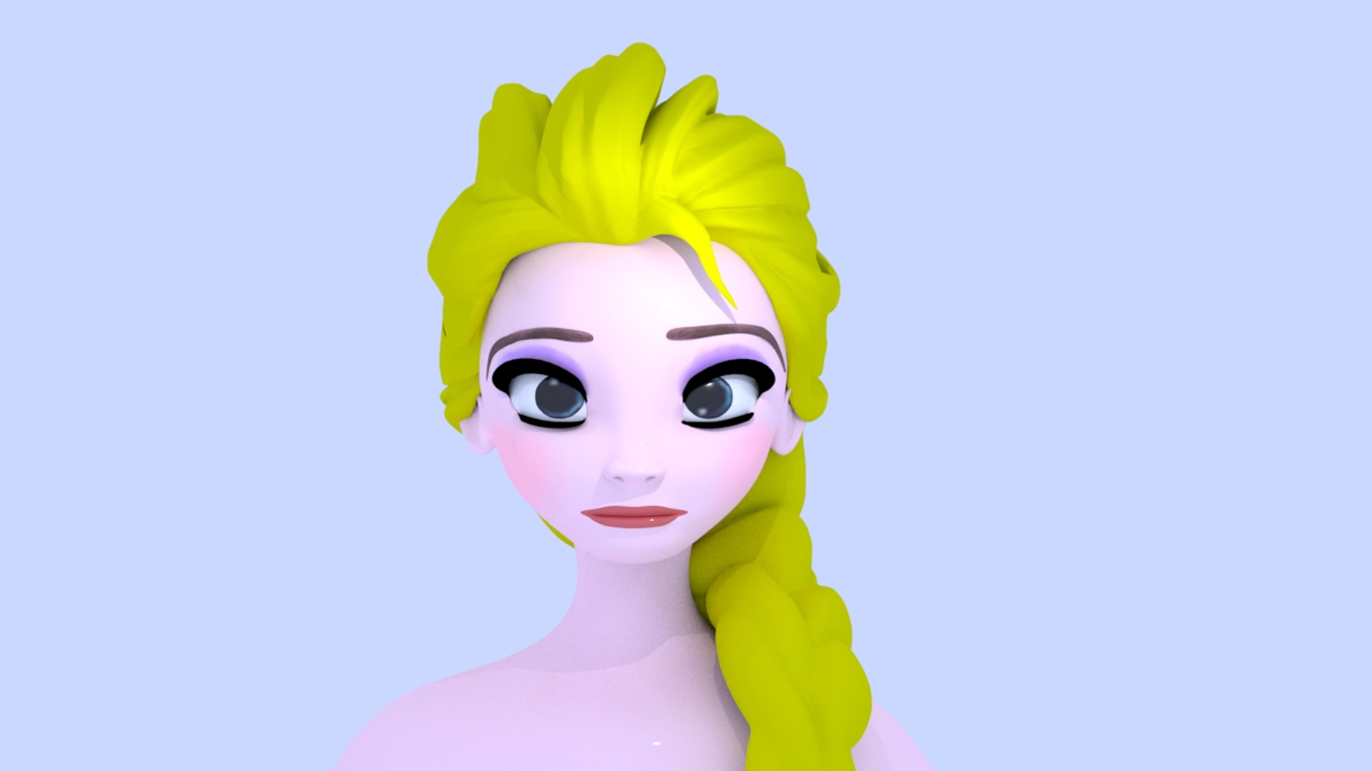 Elsa head 3D model - TurboSquid 1567938