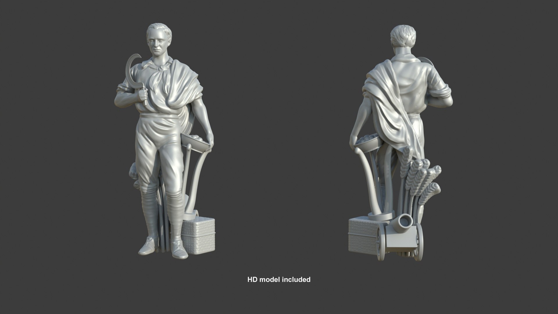 3D Model Proletarian Worker Statue - TurboSquid 2412873