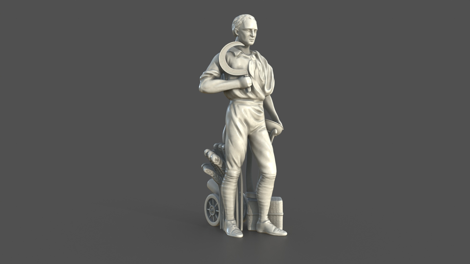 3D Model Proletarian Worker Statue - TurboSquid 2412873