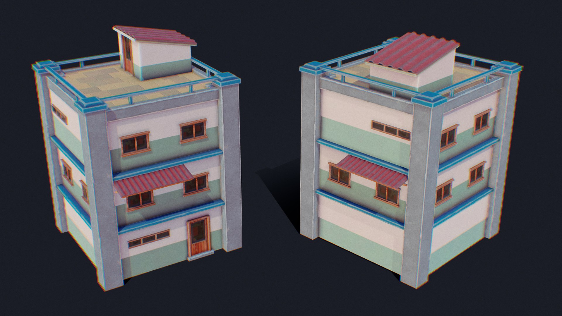 3D House Color H Model - TurboSquid 1451200