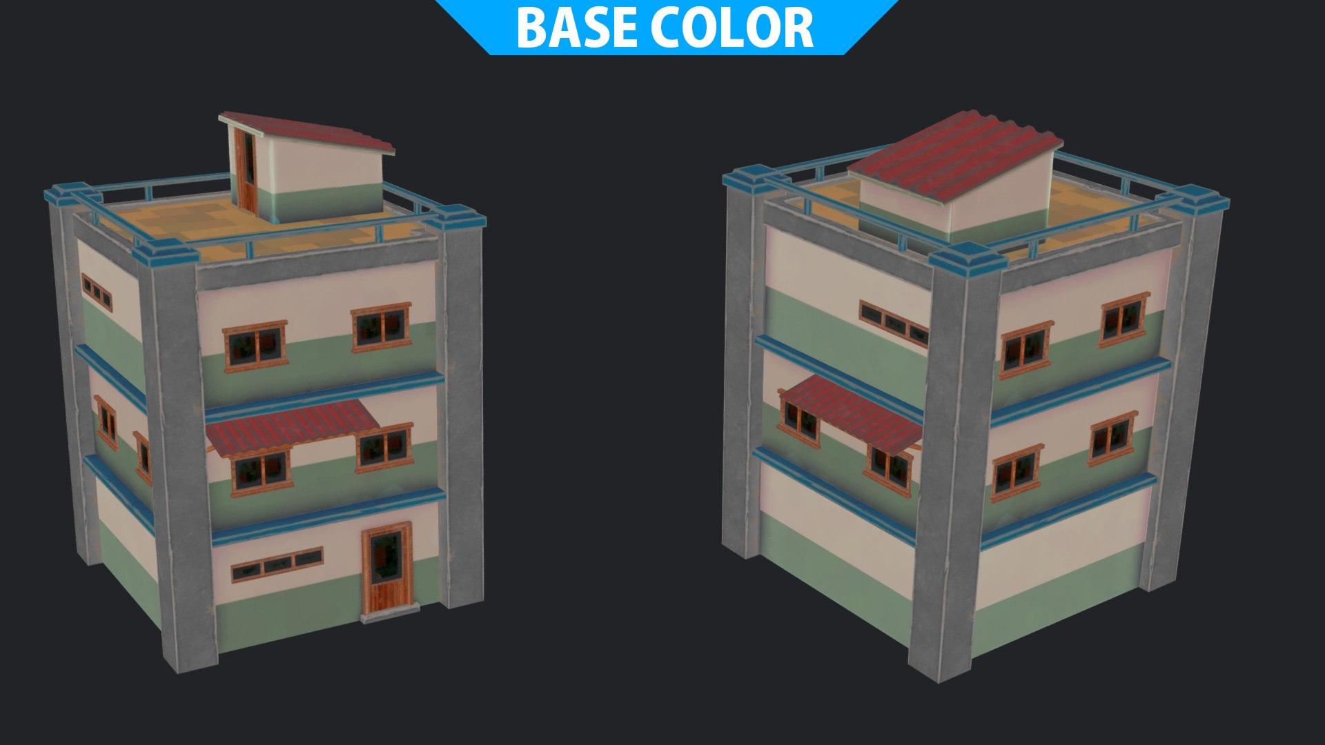 3D House Color H Model - TurboSquid 1451200