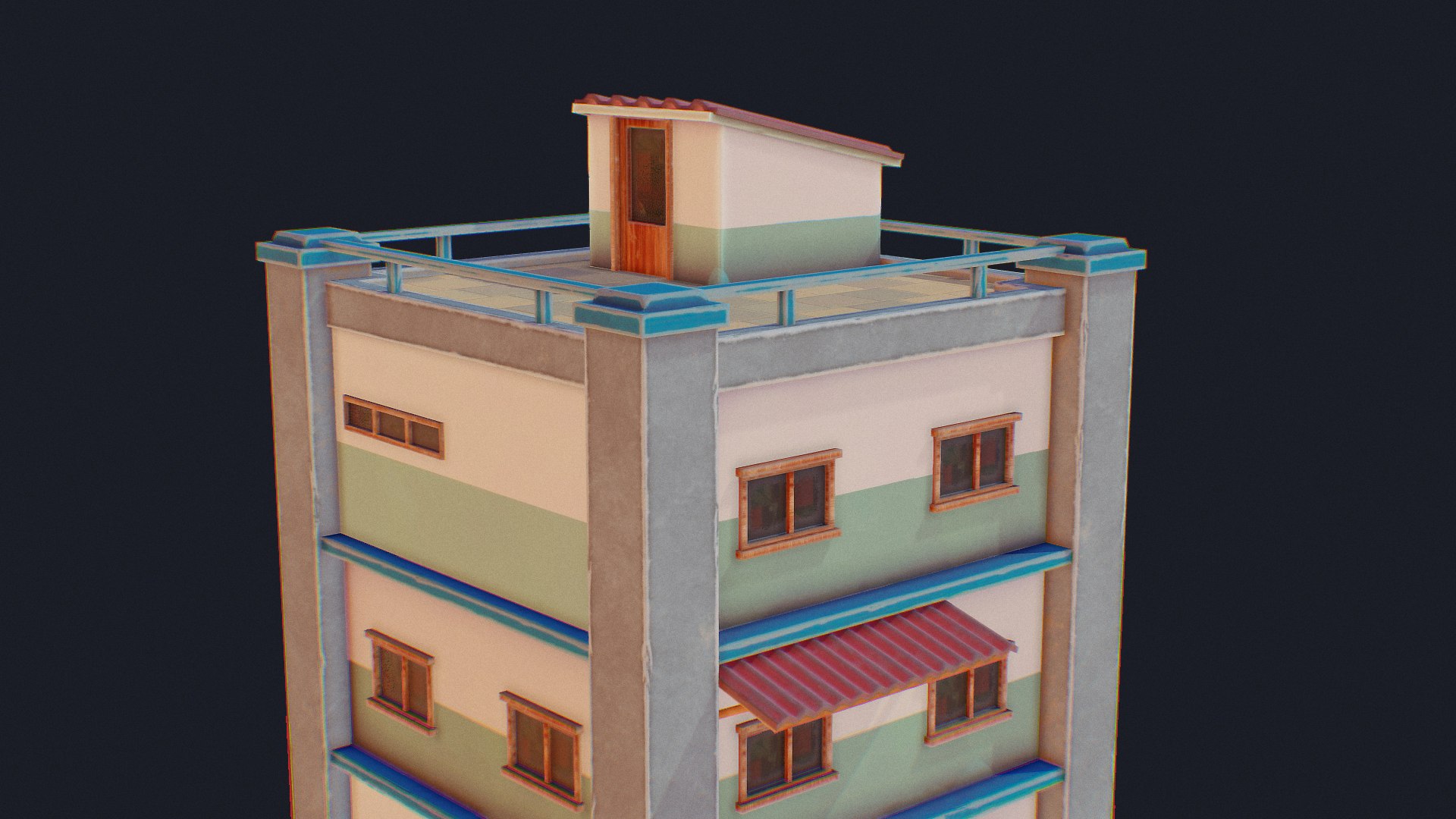 3D House Color H Model - TurboSquid 1451200