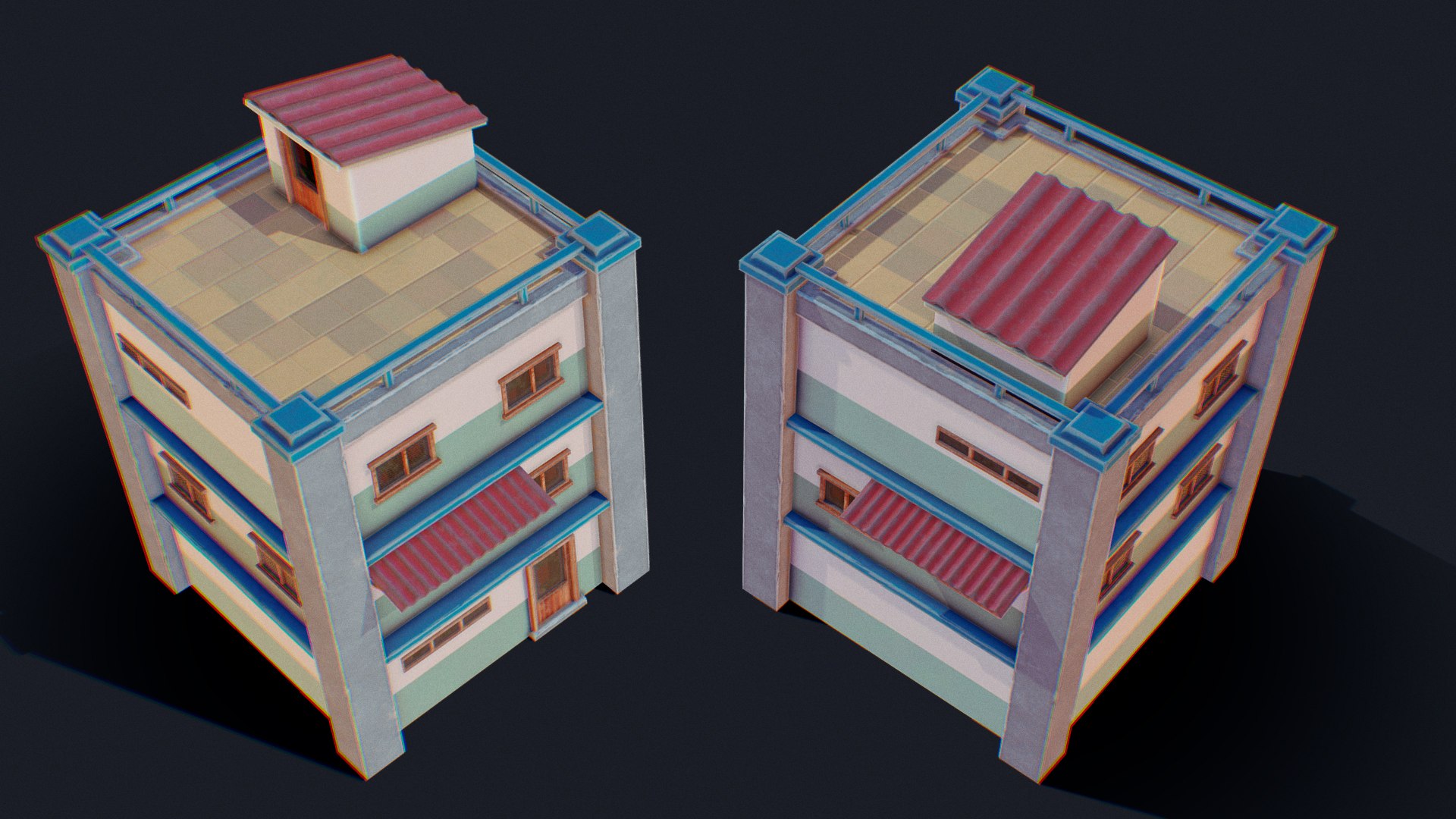 3D House Color H Model - TurboSquid 1451200
