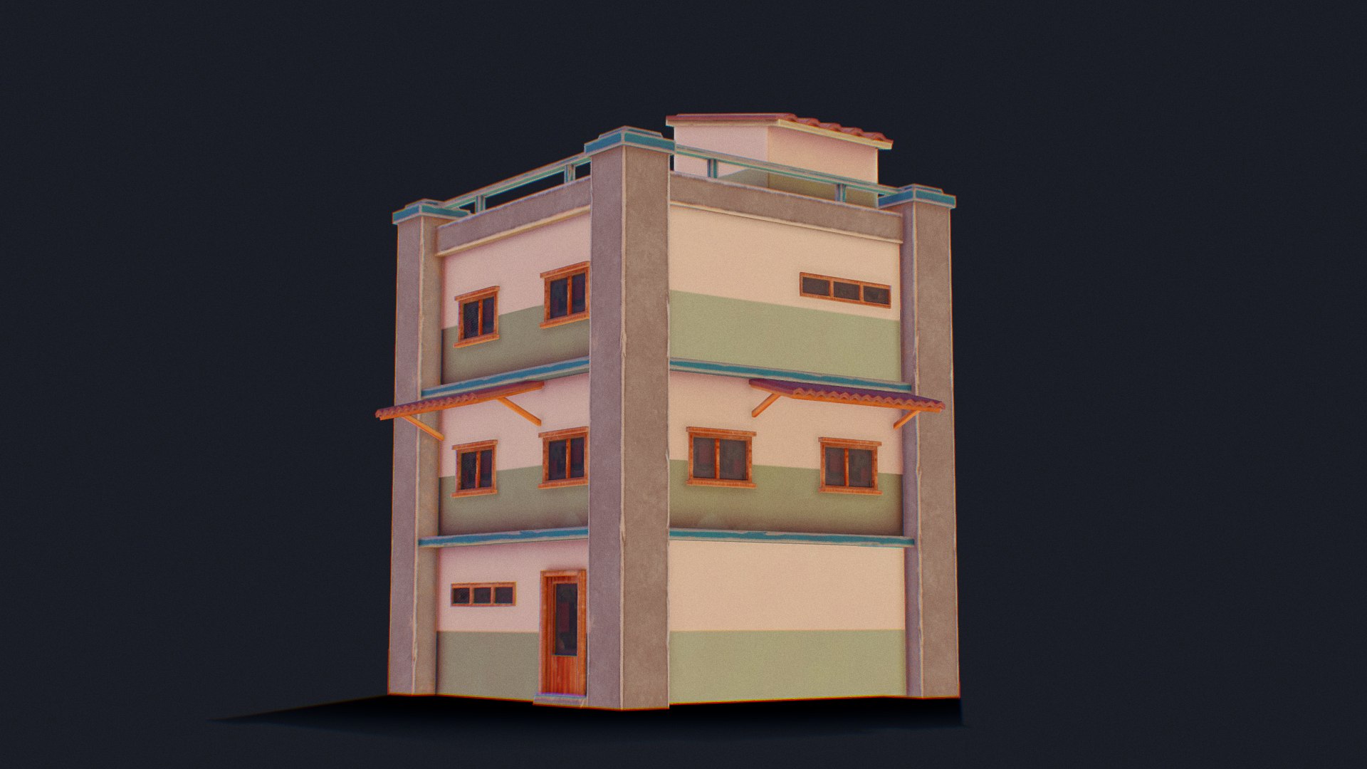 3D House Color H Model - TurboSquid 1451200