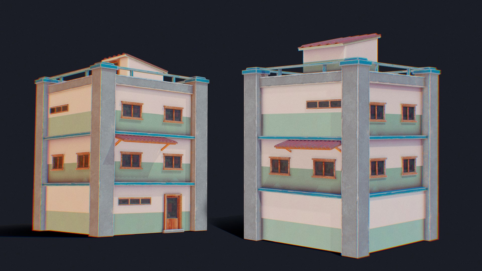 3D House Color H Model - TurboSquid 1451200