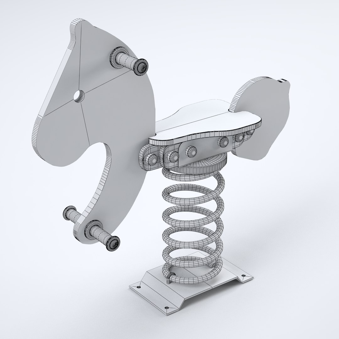 swing horse 3d model