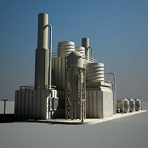 3d natural gas power plant model