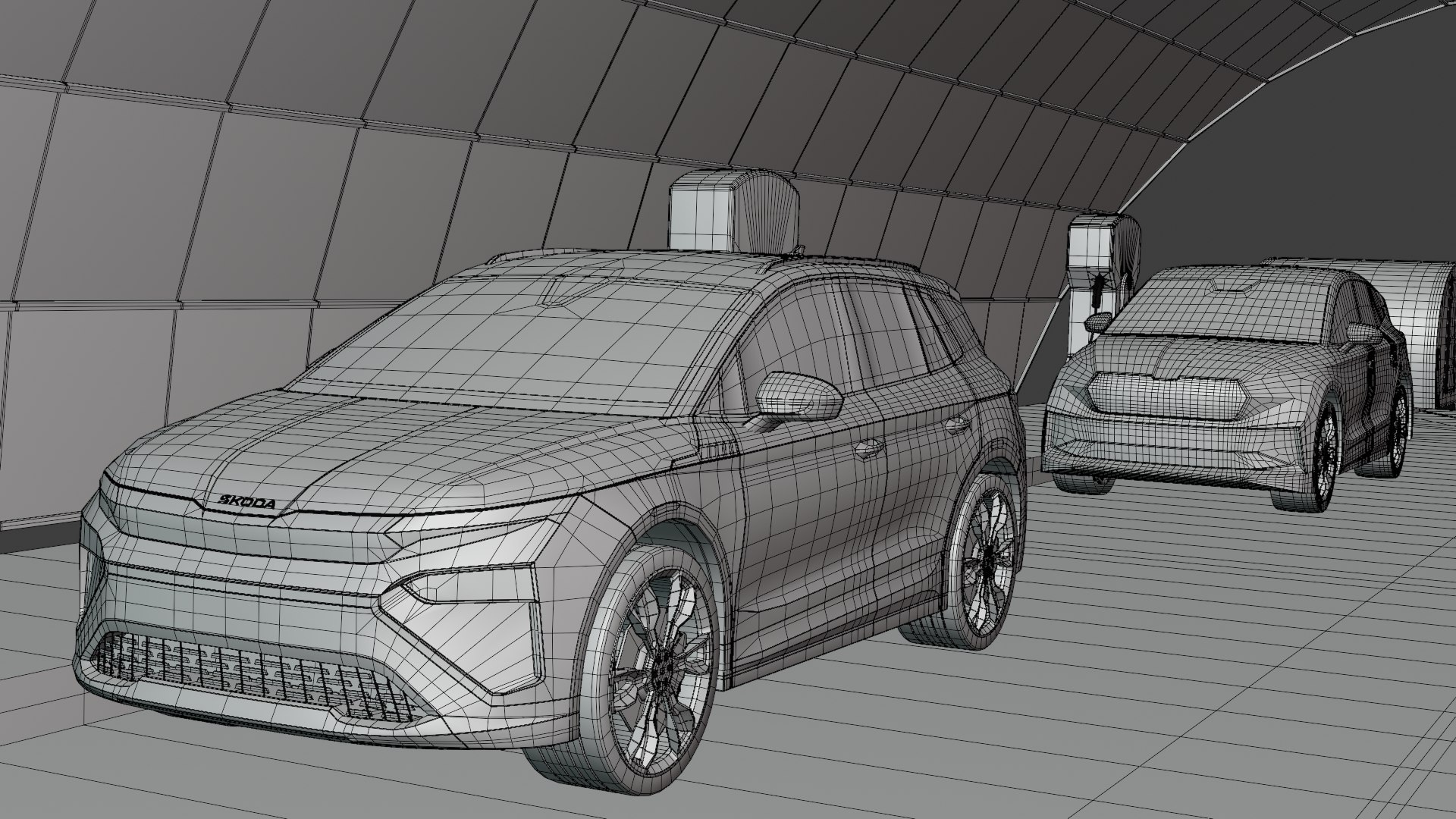 Charger With Elroq And Enyaq 3D Model - TurboSquid 2344905