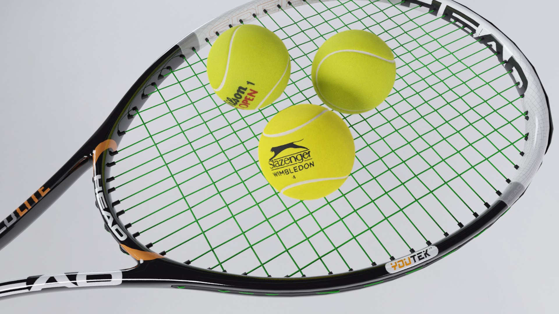 3D Head Tennis Racket Model - TurboSquid 2153939