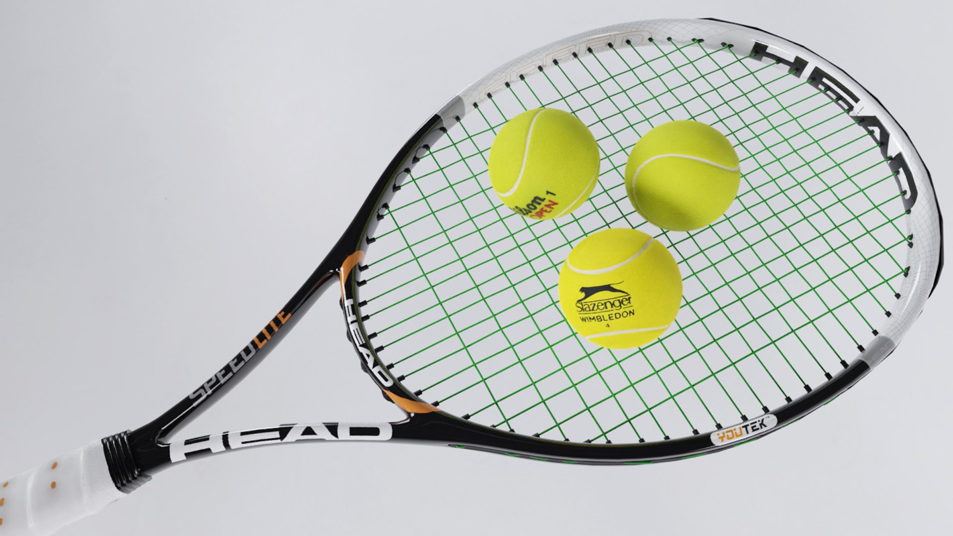 3D Head Tennis Racket Model - TurboSquid 2153939