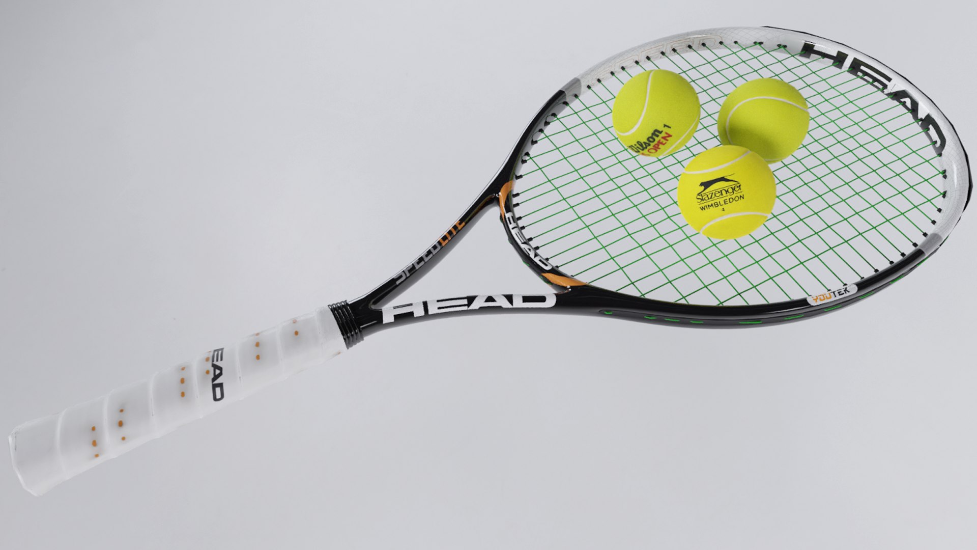 3D Head Tennis Racket Model - TurboSquid 2153939