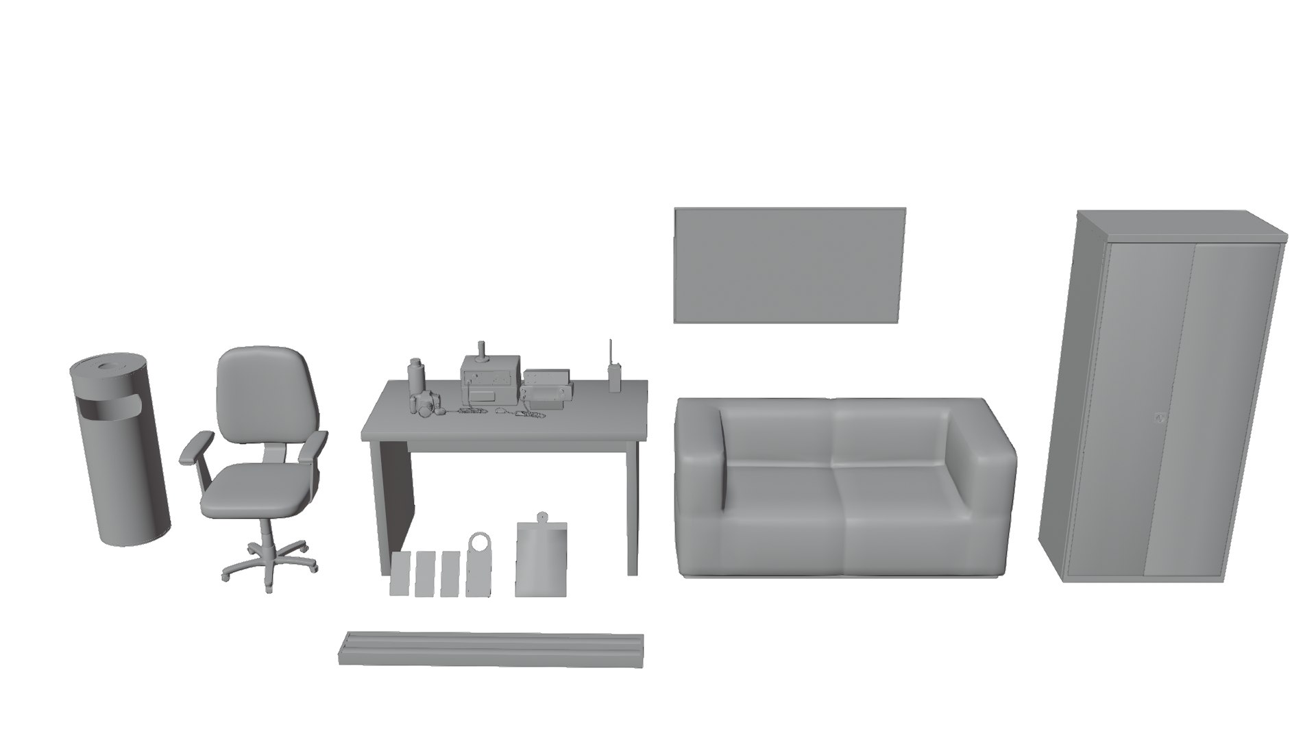 Office Assets Pack Model - TurboSquid 2096144