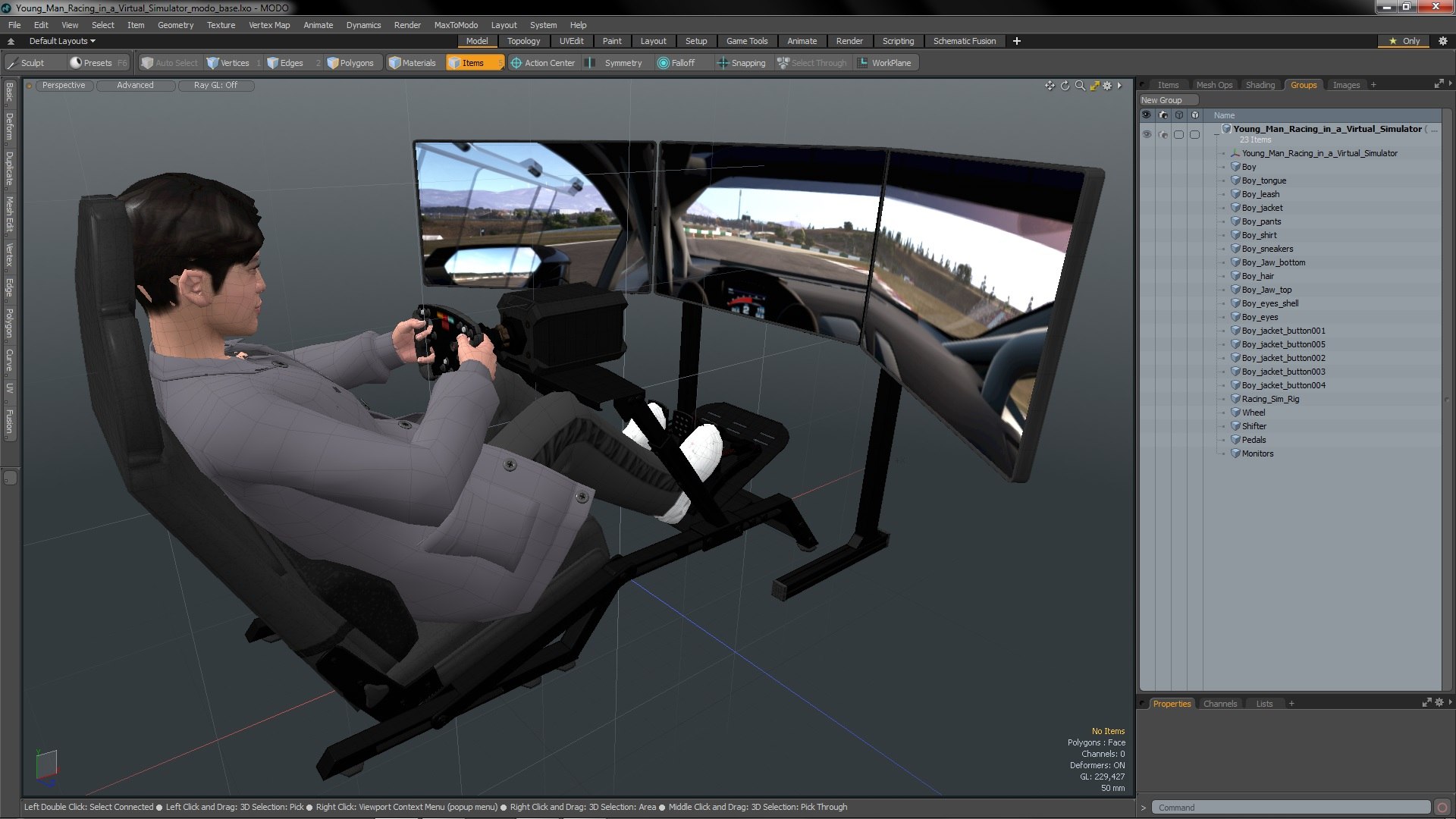 3D Young Man Racing in a Virtual Simulator model - TurboSquid 2082835