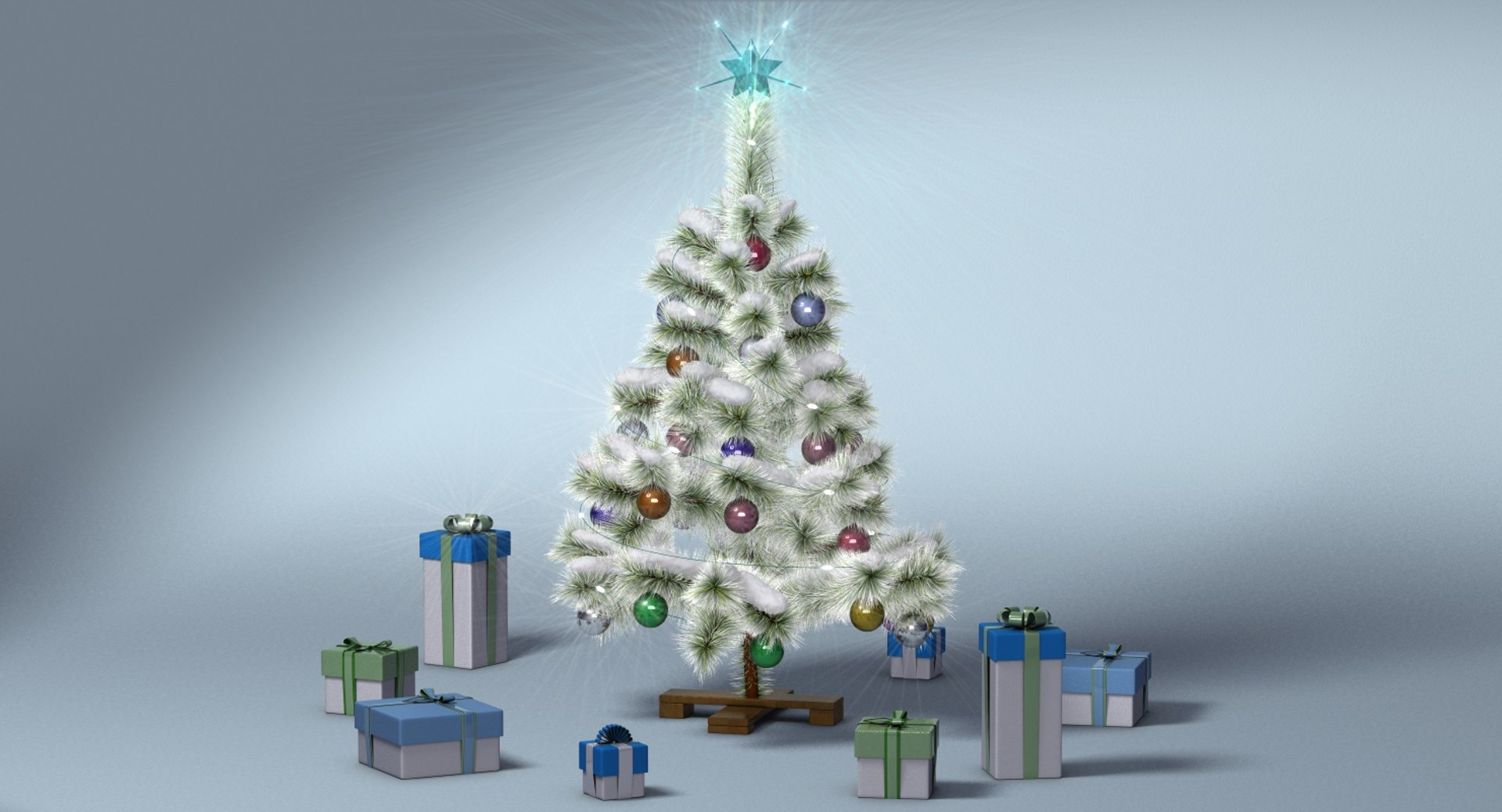 Mini Christmas Tree Snow 3d Model