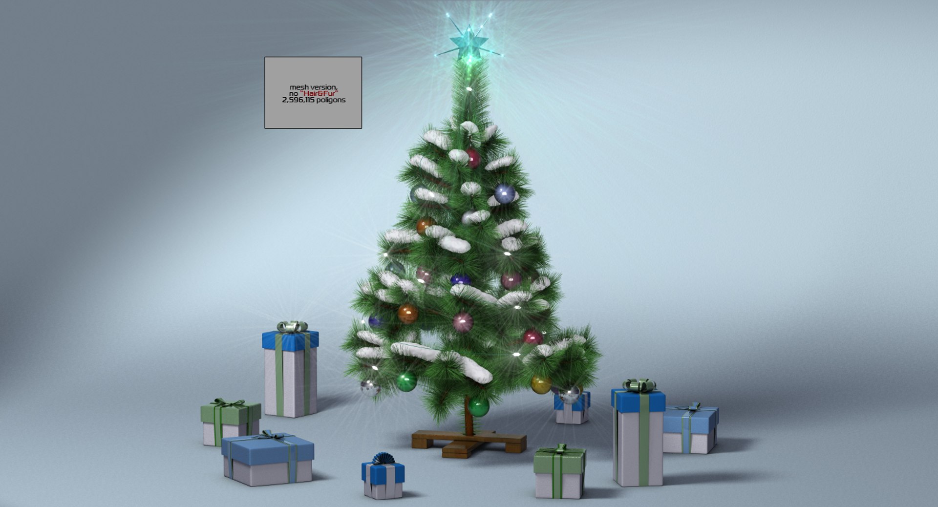 Mini Christmas Tree Snow 3d Model