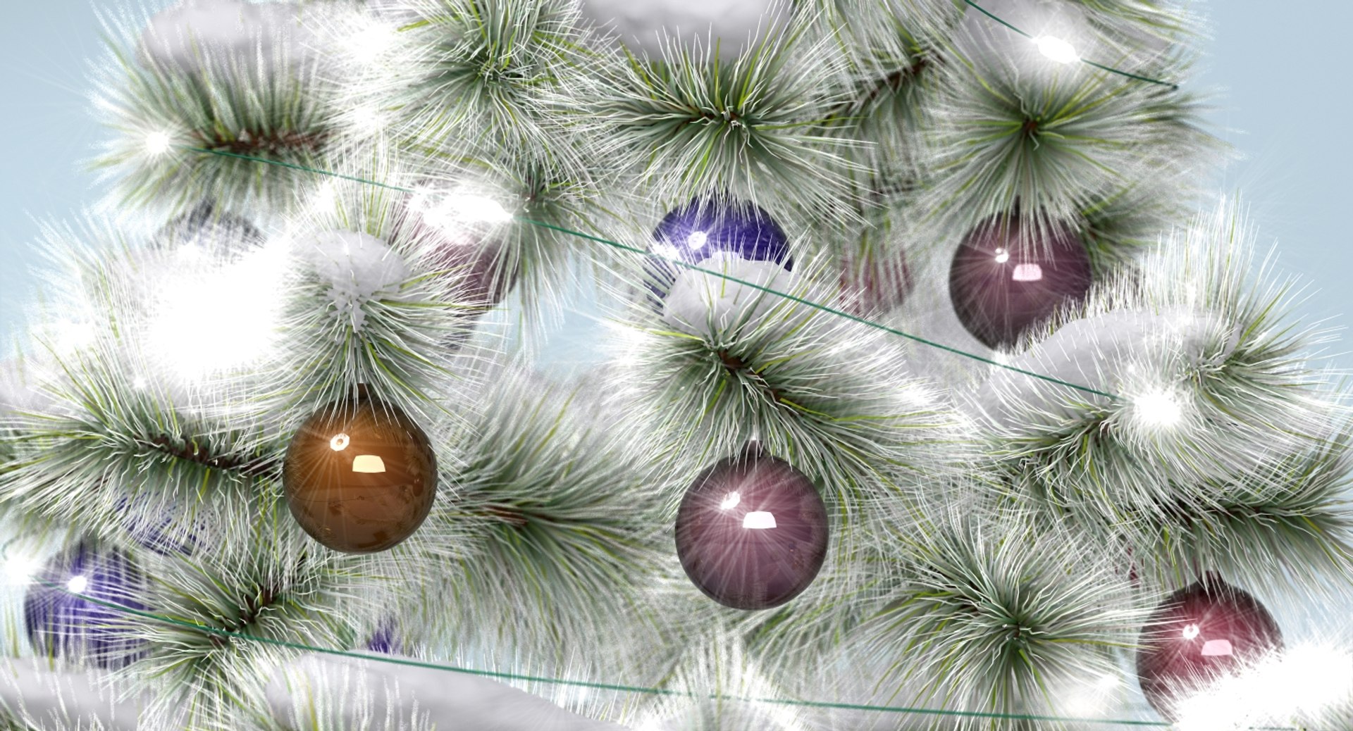 Mini Christmas Tree Snow 3d Model