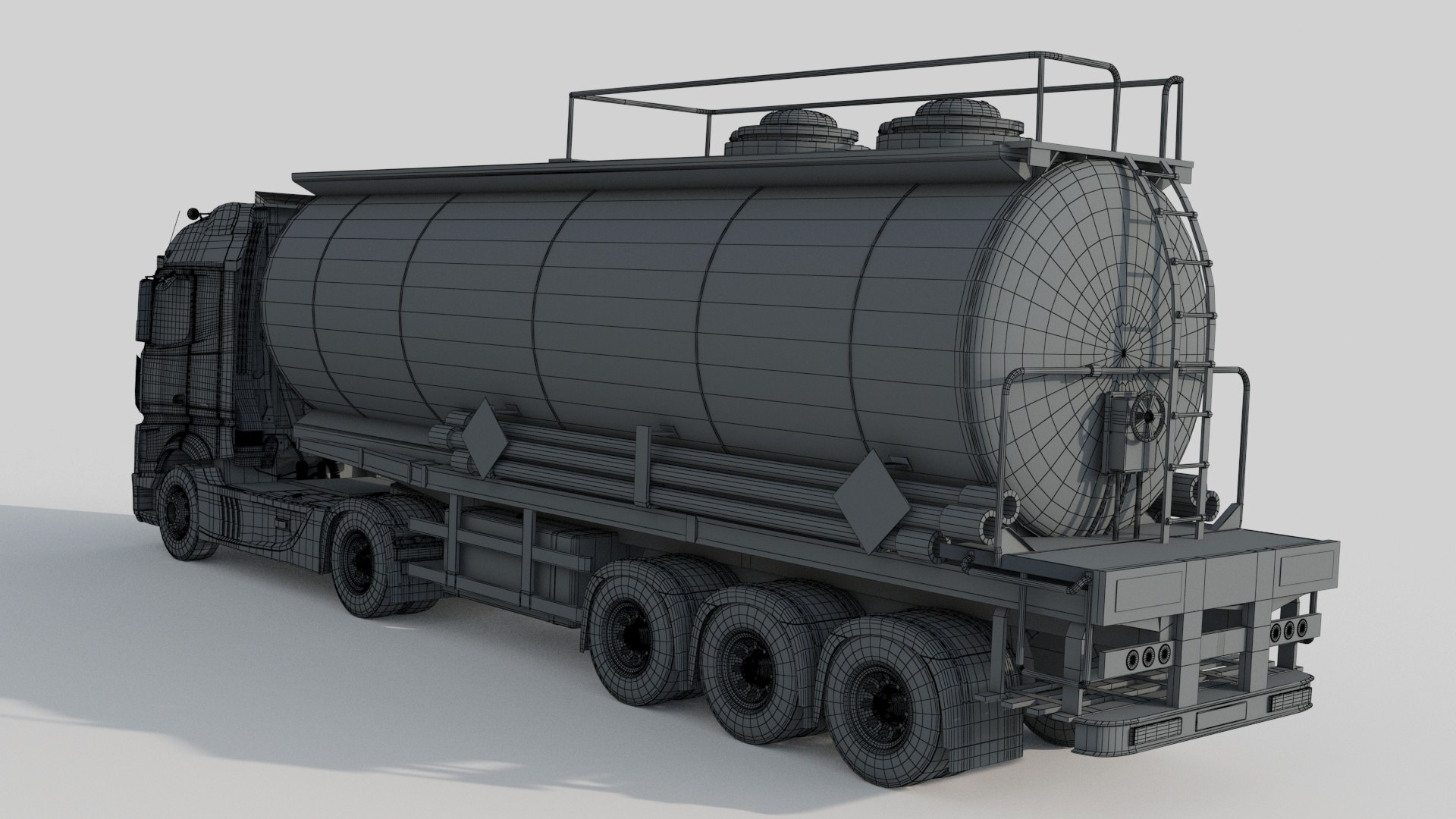 3D Mercedes Actros Fuel Tanker - TurboSquid 1895162