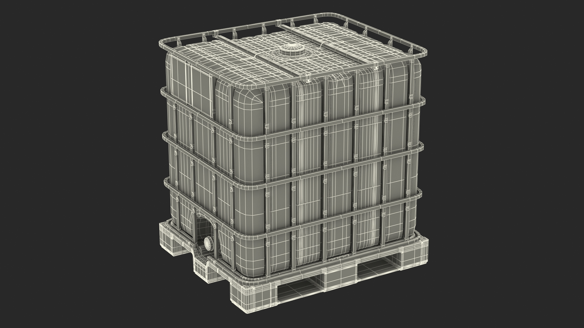 IBC Container 1000 Litres UV Resistant 3D model - TurboSquid 1736713