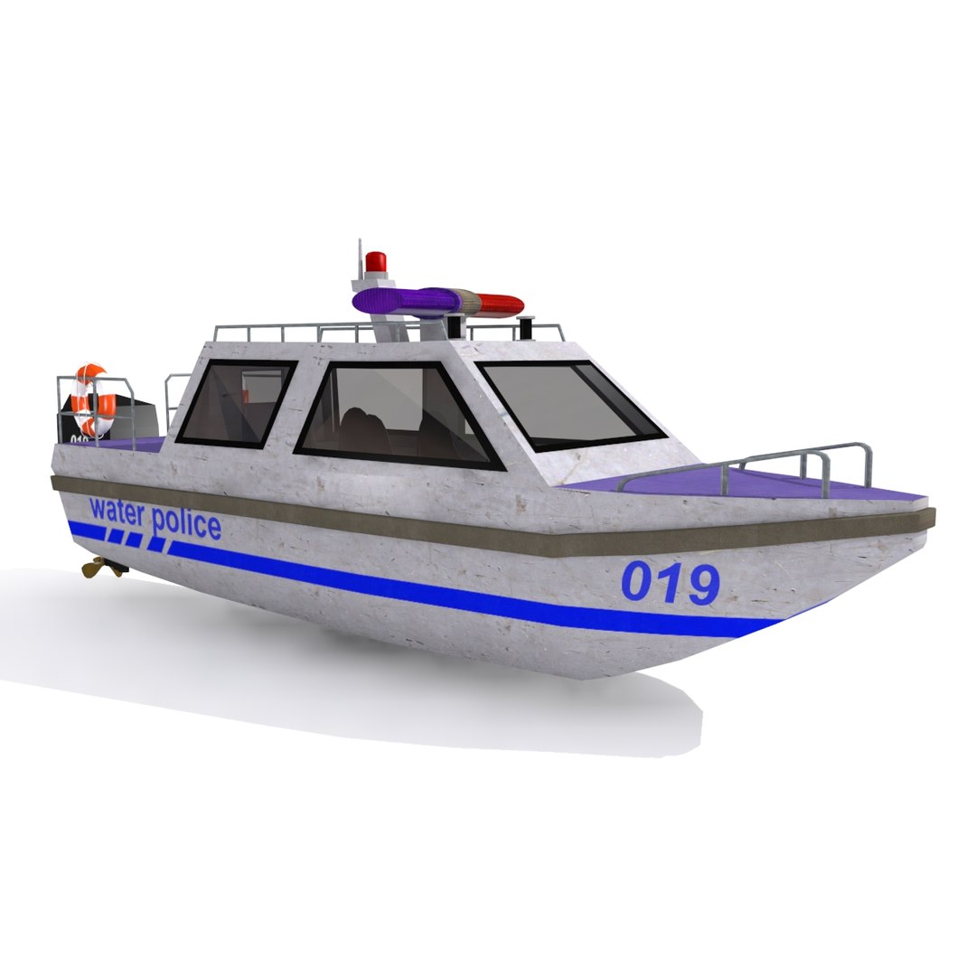 3D Police Boat Model - TurboSquid 1755438