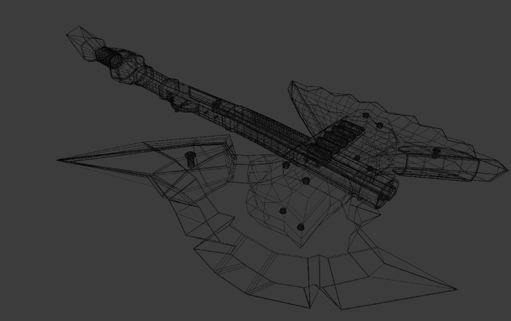 Gun Axe Weapon Pistol 3D Model - TurboSquid 1632177