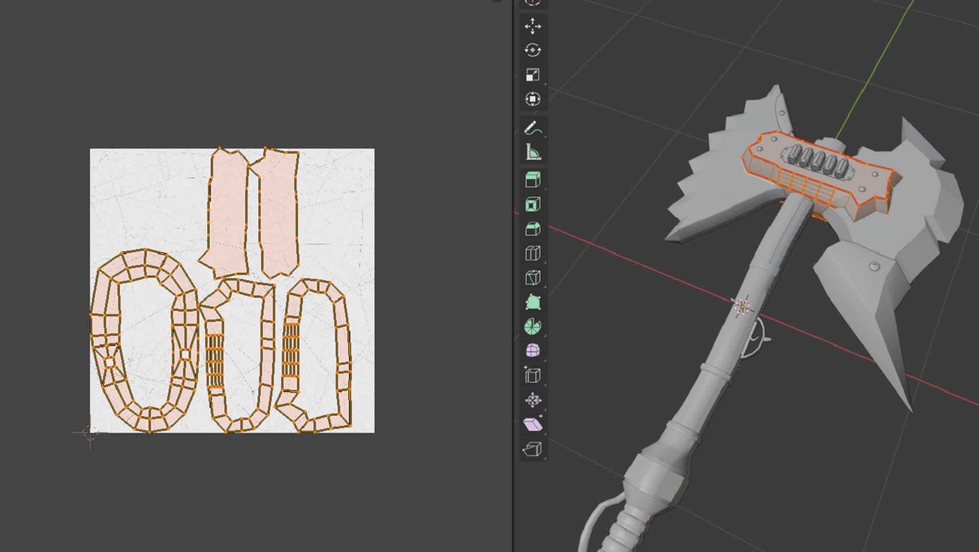 Gun Axe Weapon Pistol 3D Model - TurboSquid 1632177