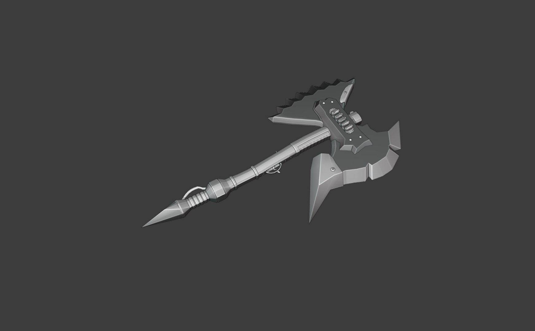 Gun Axe Weapon Pistol 3D Model - TurboSquid 1632177