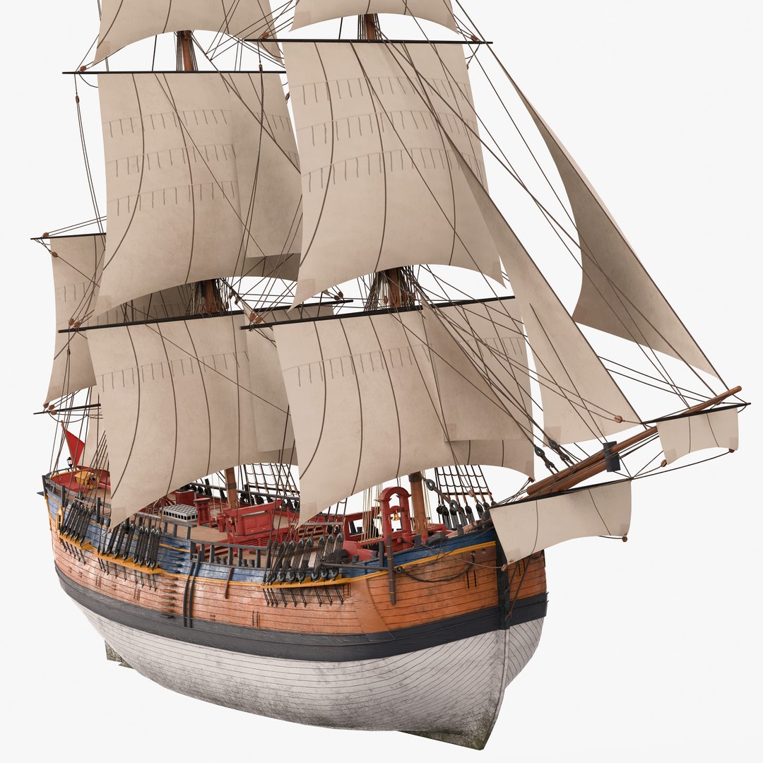 HMB Endeavour 3D model - TurboSquid 2097109