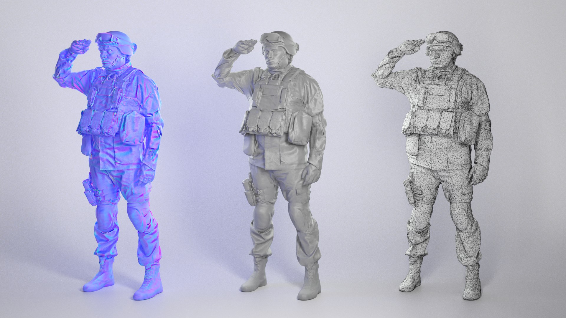 Equipped Soldier American Military Uniform 3D Model - TurboSquid 1587502