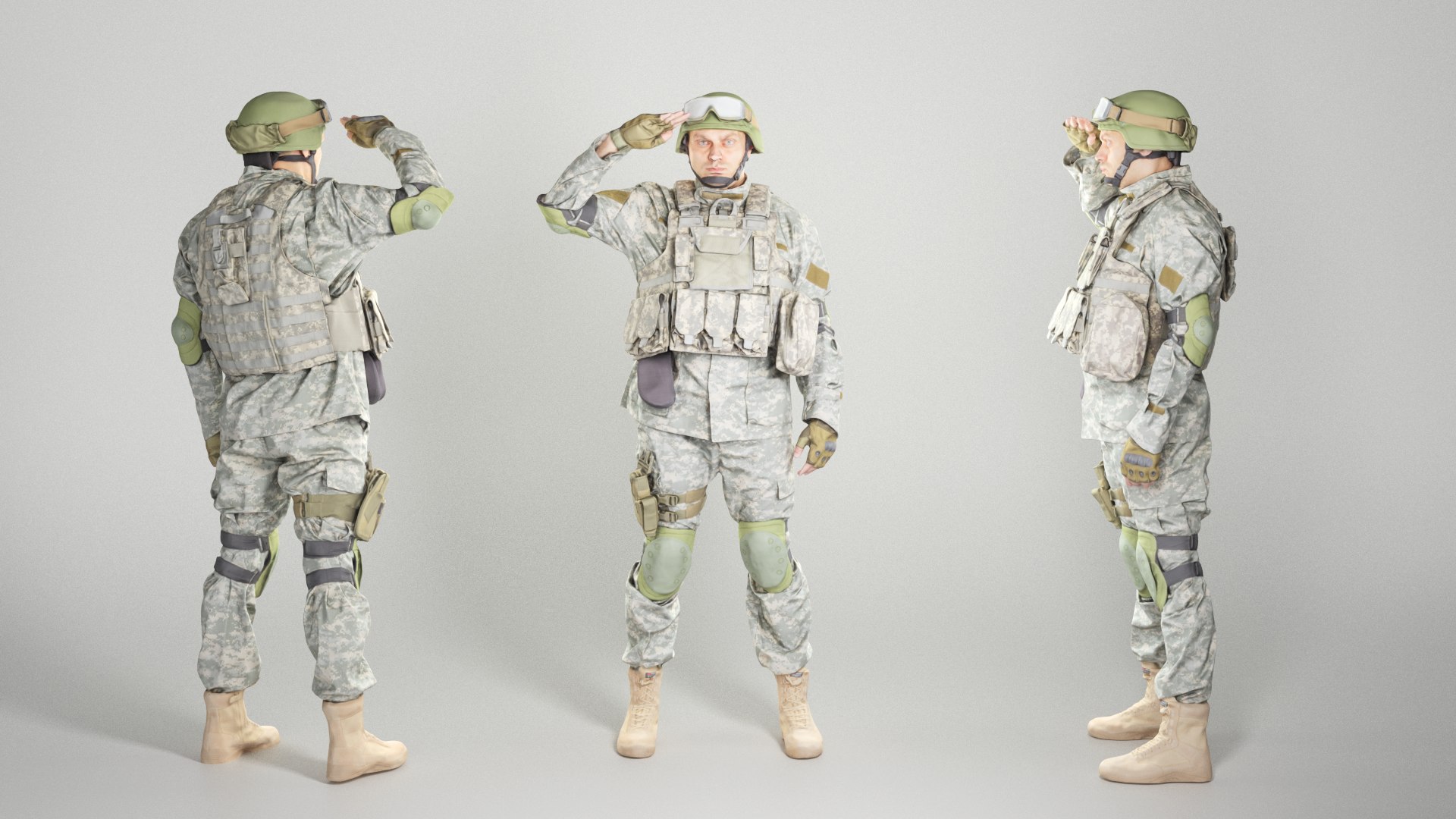 Equipped Soldier American Military Uniform 3D Model - TurboSquid 1587502