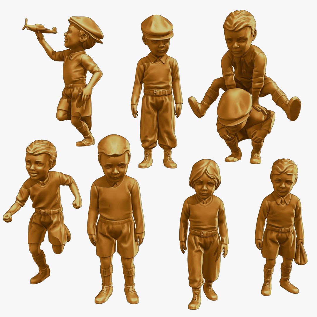 3D Model Ww2 Casual Little Boy CLB1 Pack 1 - TurboSquid 1934910