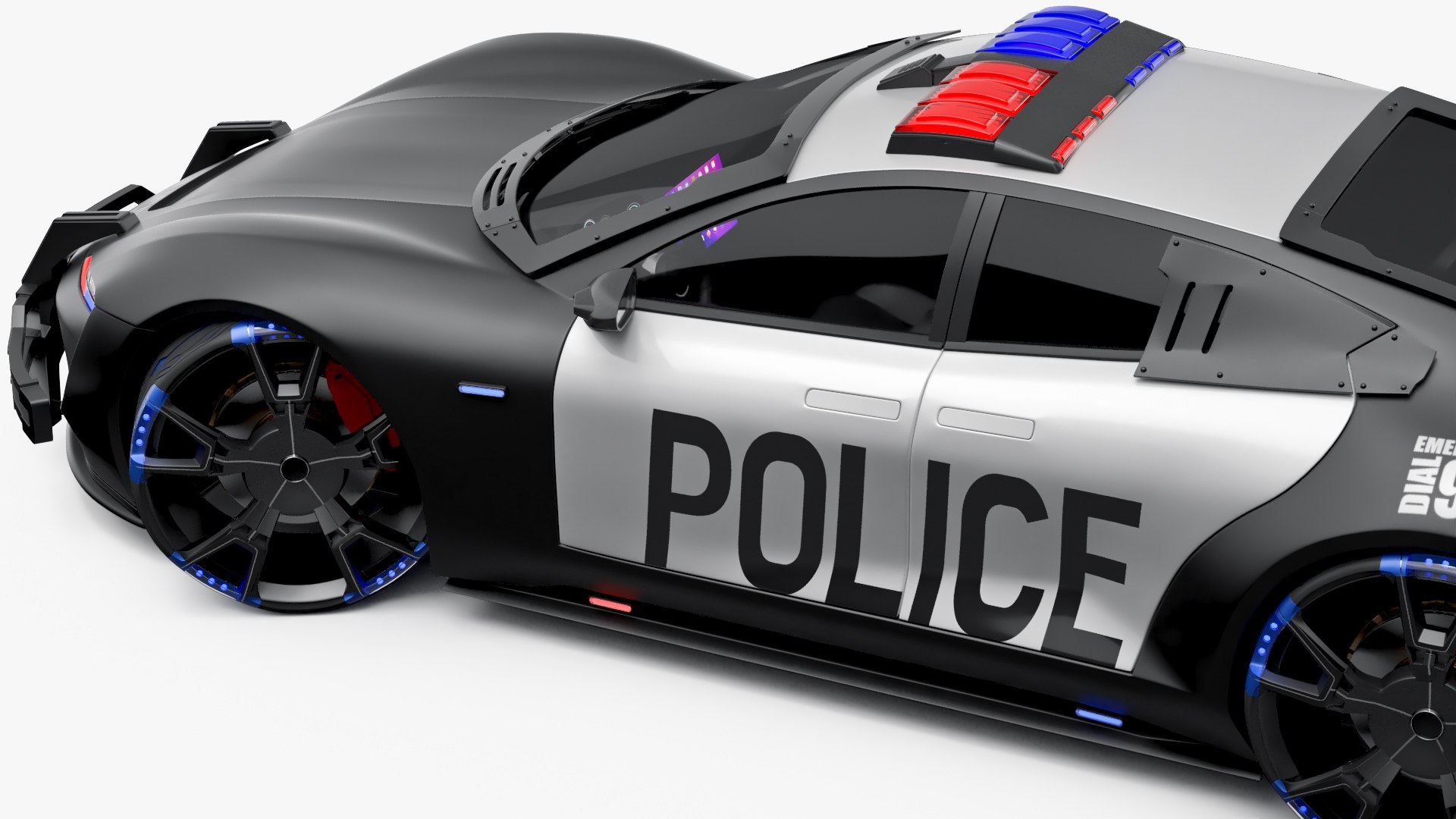 Car Futuristic Police 3D model - TurboSquid 2084694
