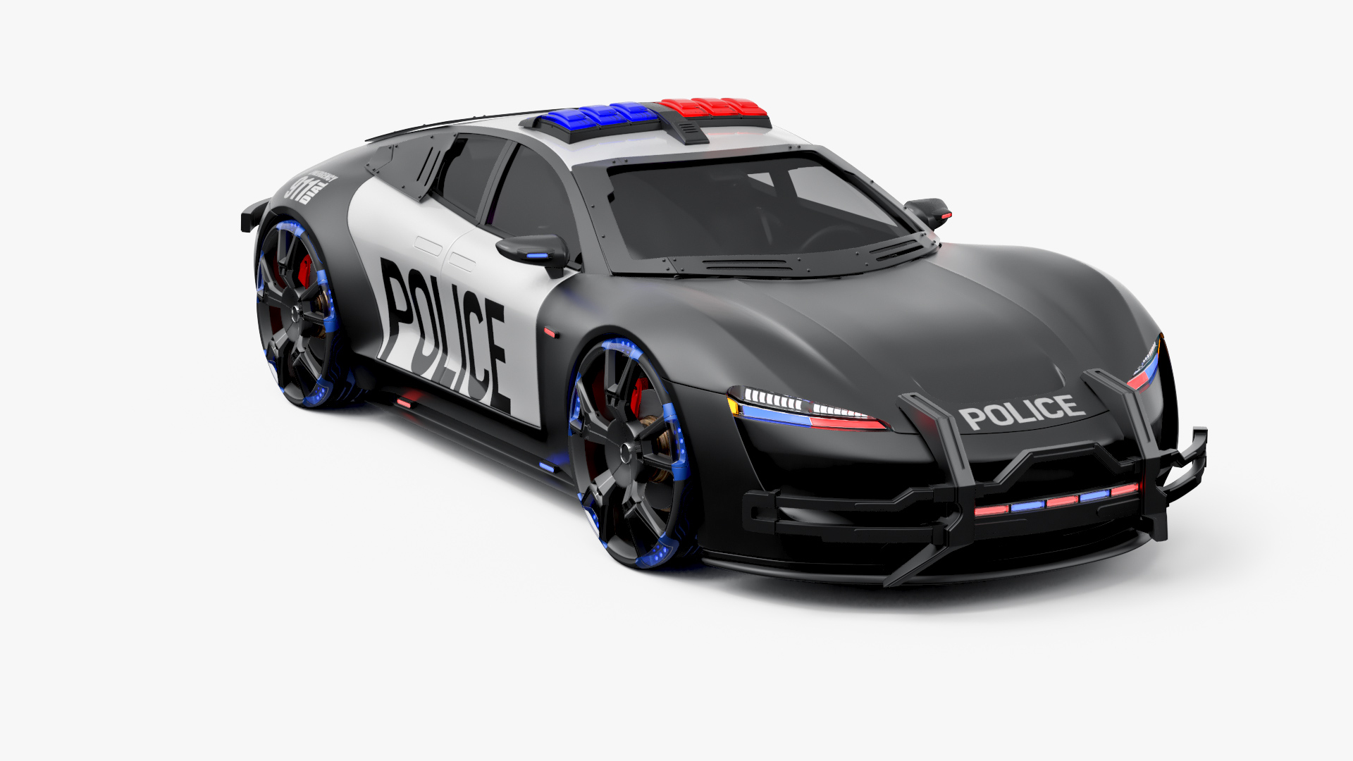 Car Futuristic Police 3D Model - TurboSquid 2084694