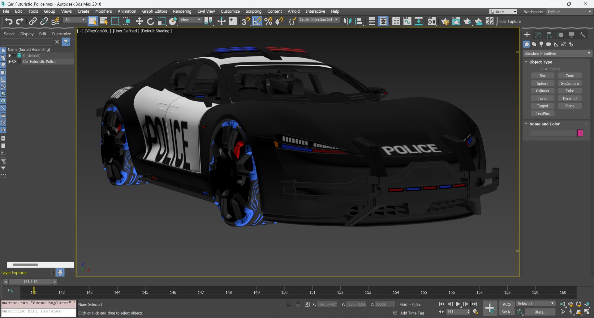 Car Futuristic Police 3D Model - TurboSquid 2084694