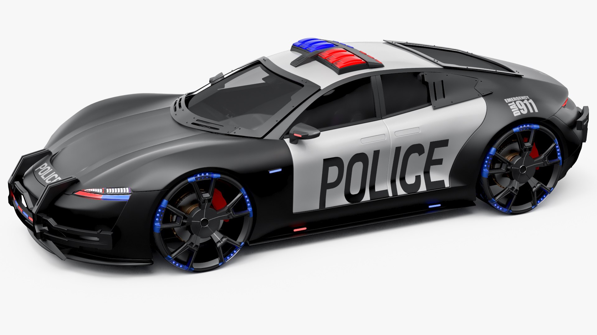 Car Futuristic Police 3D Model - TurboSquid 2084694