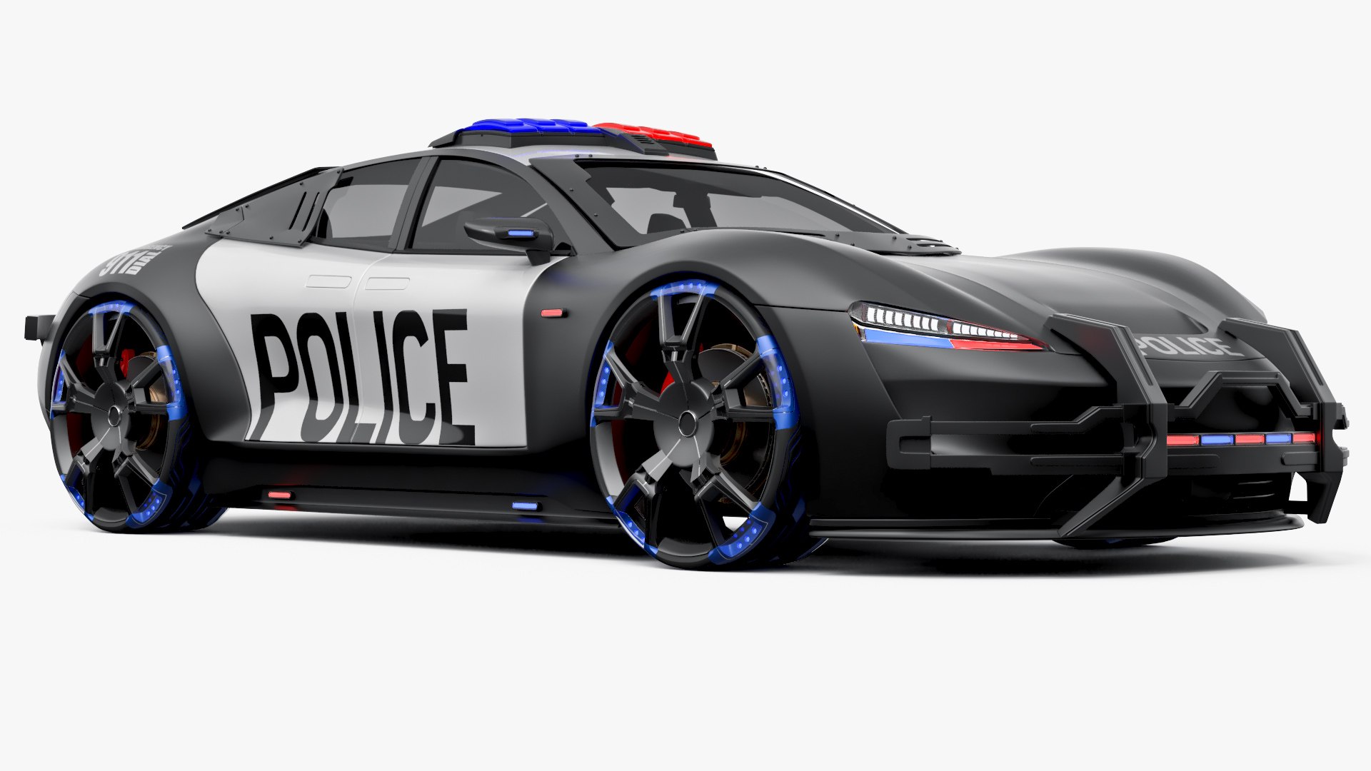 Car Futuristic Police 3D Model - TurboSquid 2084694