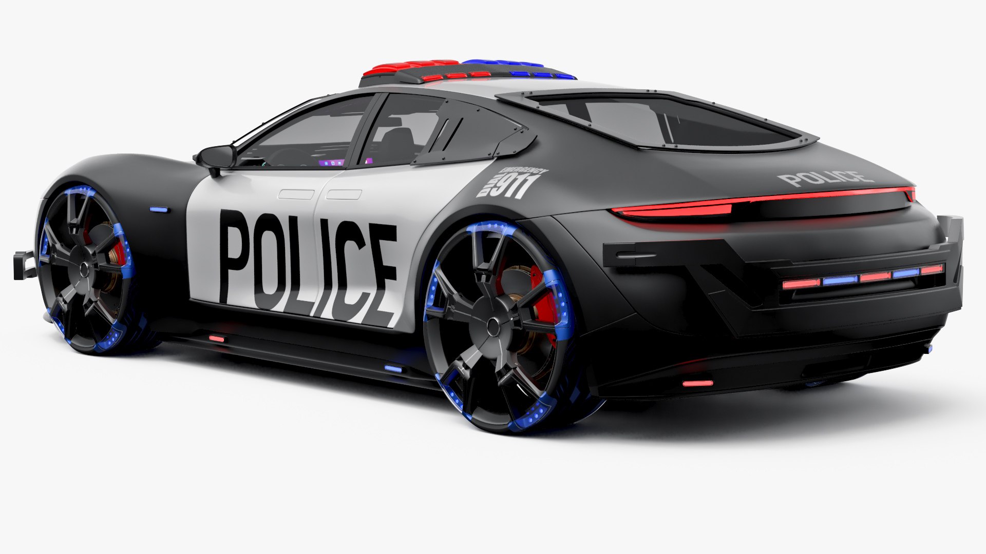 Car Futuristic Police 3D Model - TurboSquid 2084694