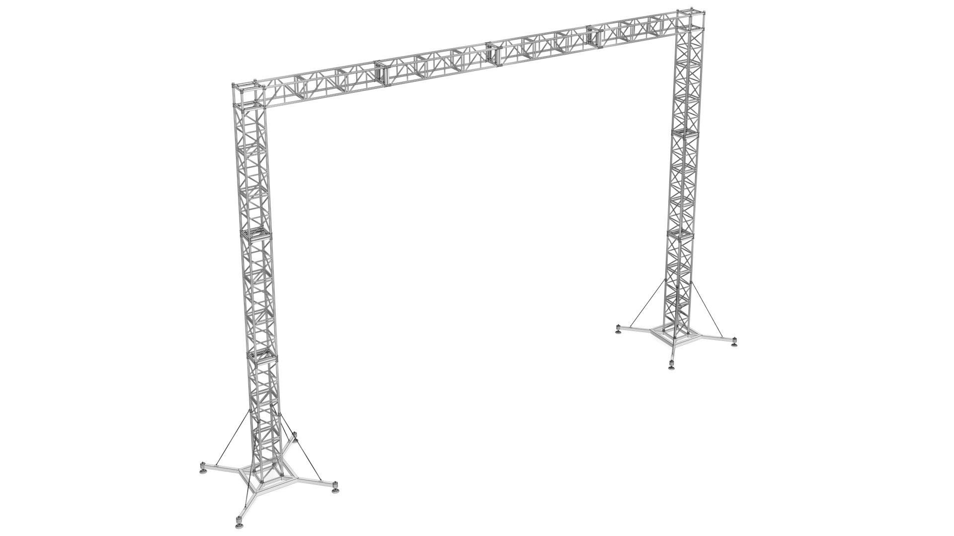 3D Square Stage Truss System 1 Model - TurboSquid 2283945