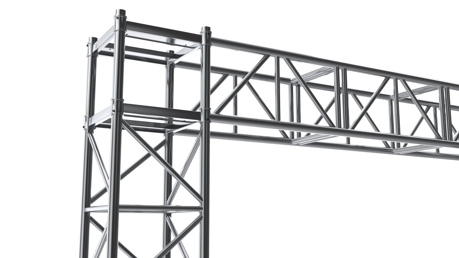 3D Square Stage Truss System 1 Model - TurboSquid 2283945