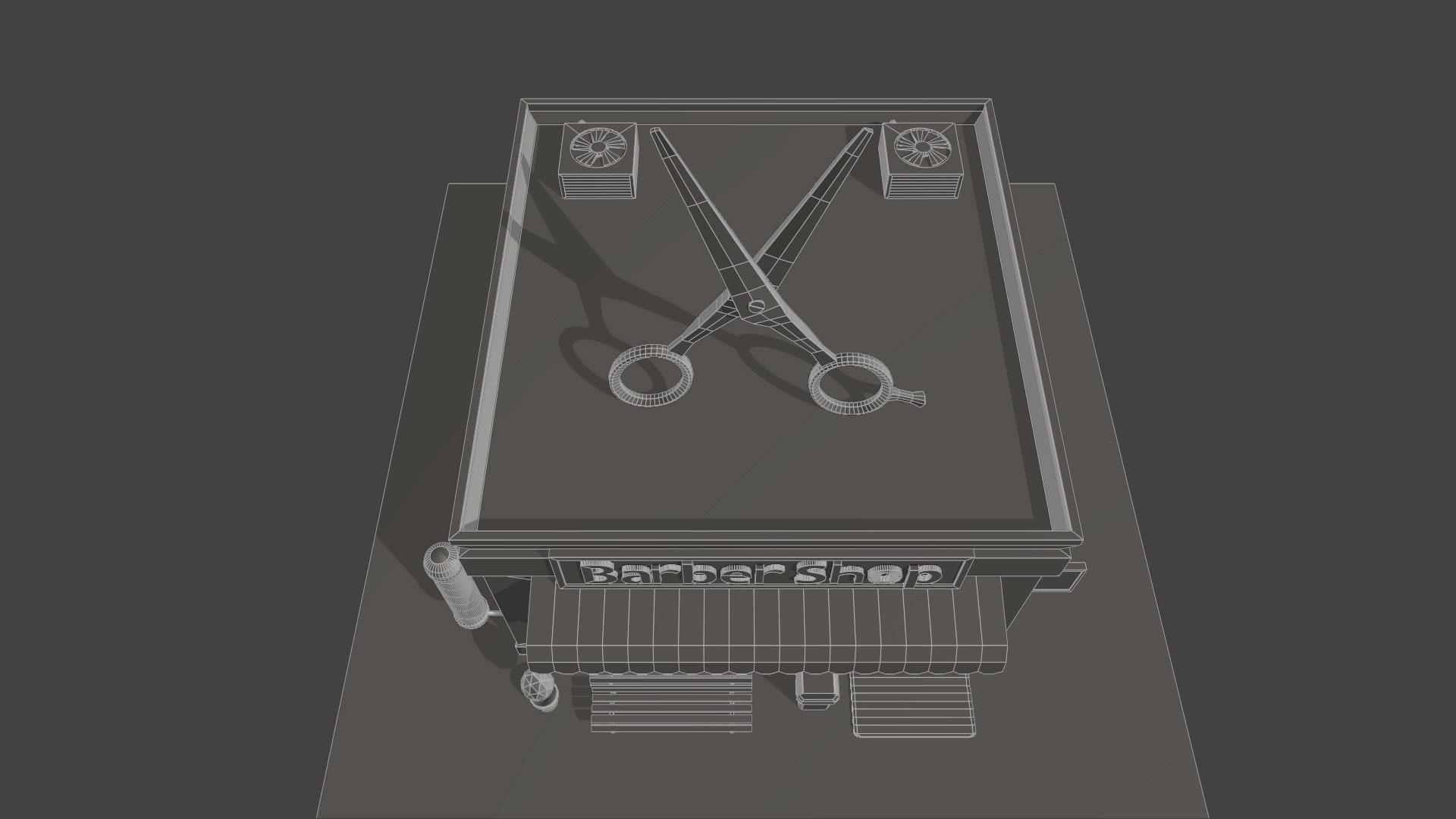 Low Poly Barber Shop 3D Model - TurboSquid 2313019