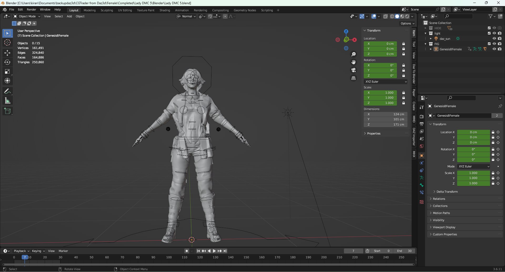 Lady DMC 5 - Game Ready Low-poly 3D Model 3D Model - TurboSquid 2219654